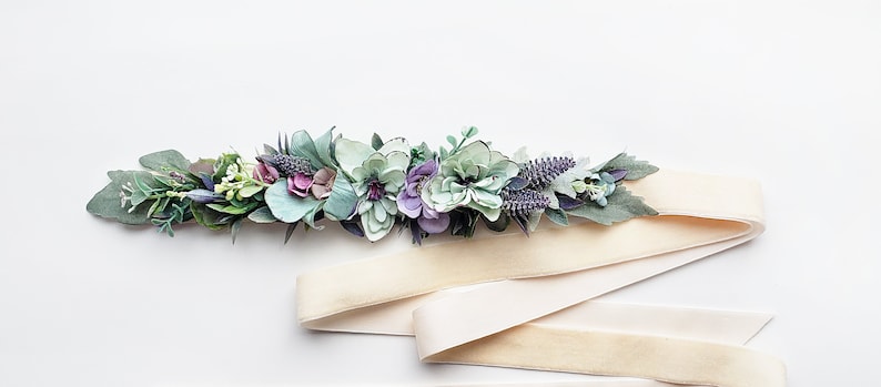 Flower Belt Bridal Flower Belt Floral Belt Velvet Belt - Etsy