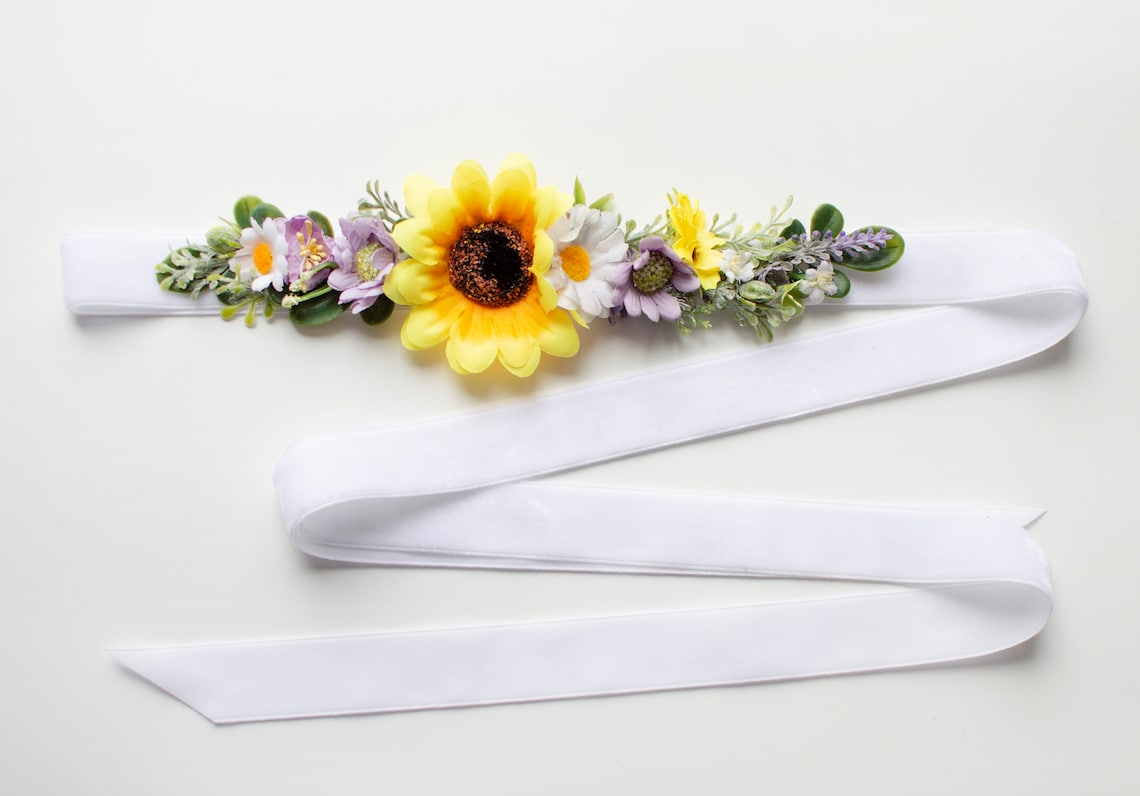 Floral Belt Flower Belt Sunflower Belt Floral Sash Flower Sash - Etsy