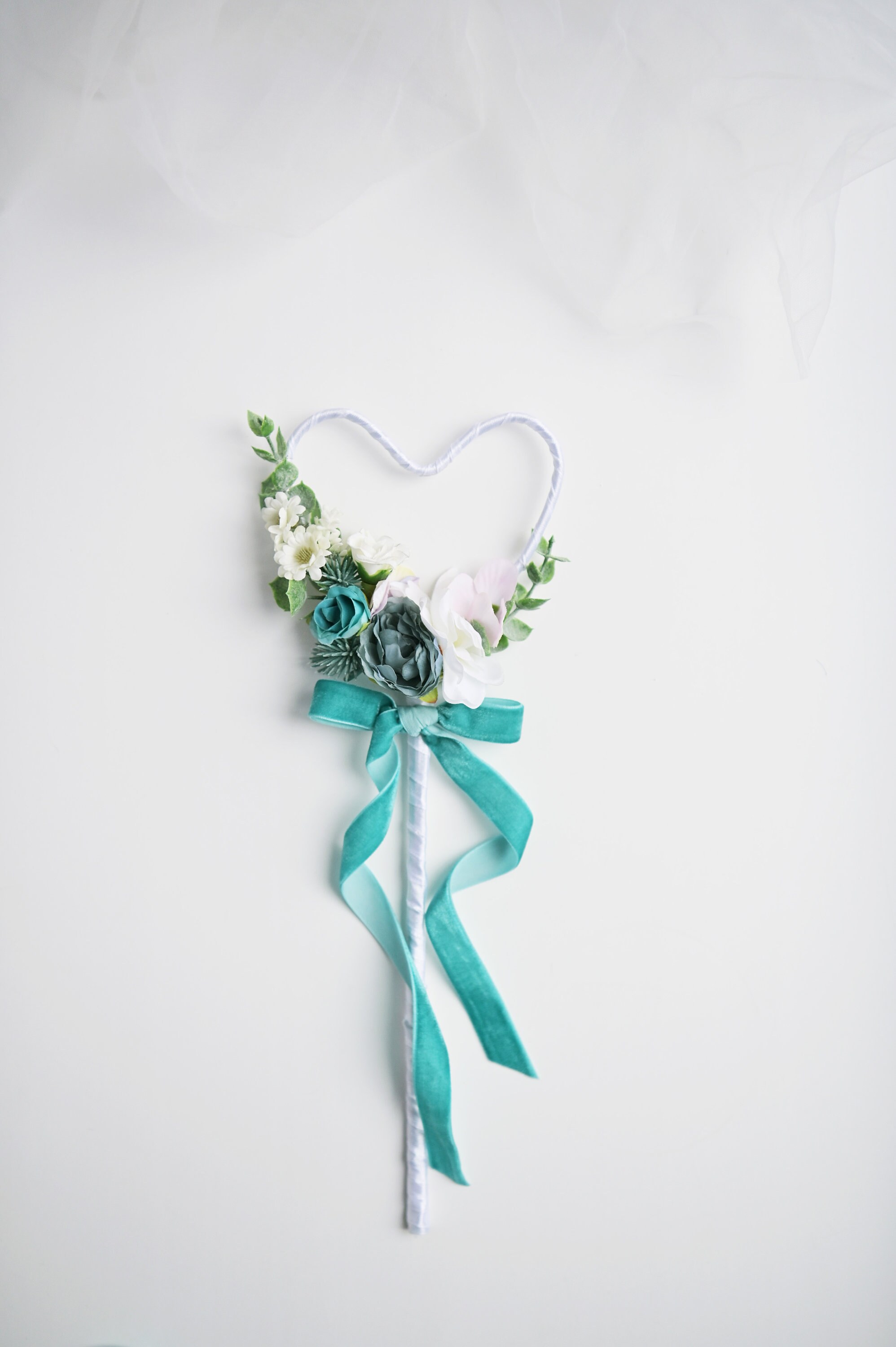 Teal Flower Crown Teal Hair Crown Teal Floral Crown Teal Hair - Etsy