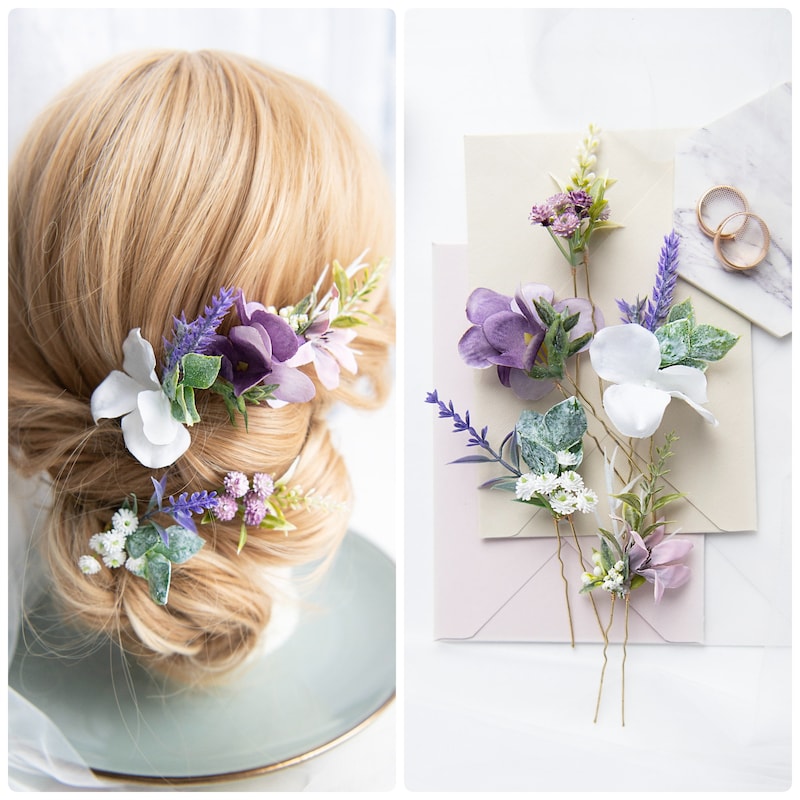 Purple Hair Flower - Etsy