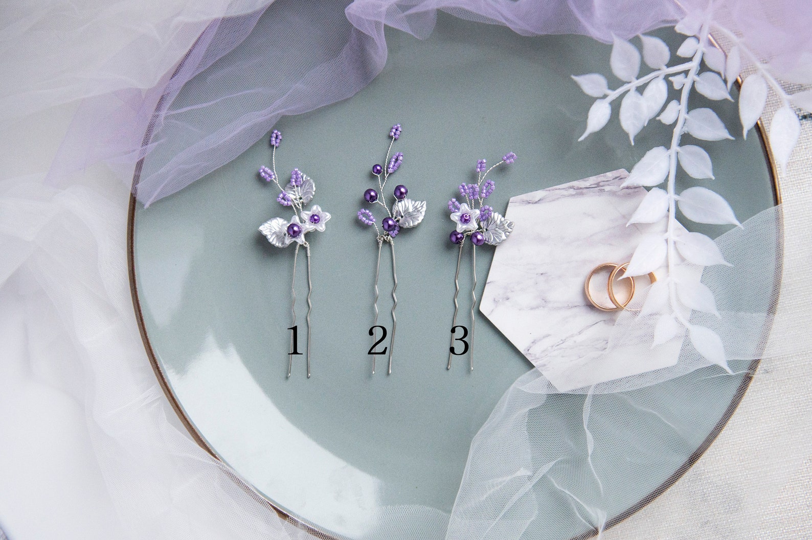Lavender Hair Pins Purple Hair Pins Bridesmaid Hair Pins - Etsy