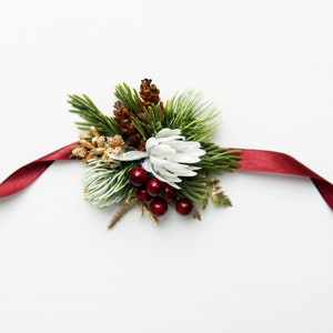 Winter Wrist Corsage Winter Wedding Accessories Winter Bridal Corsage ...