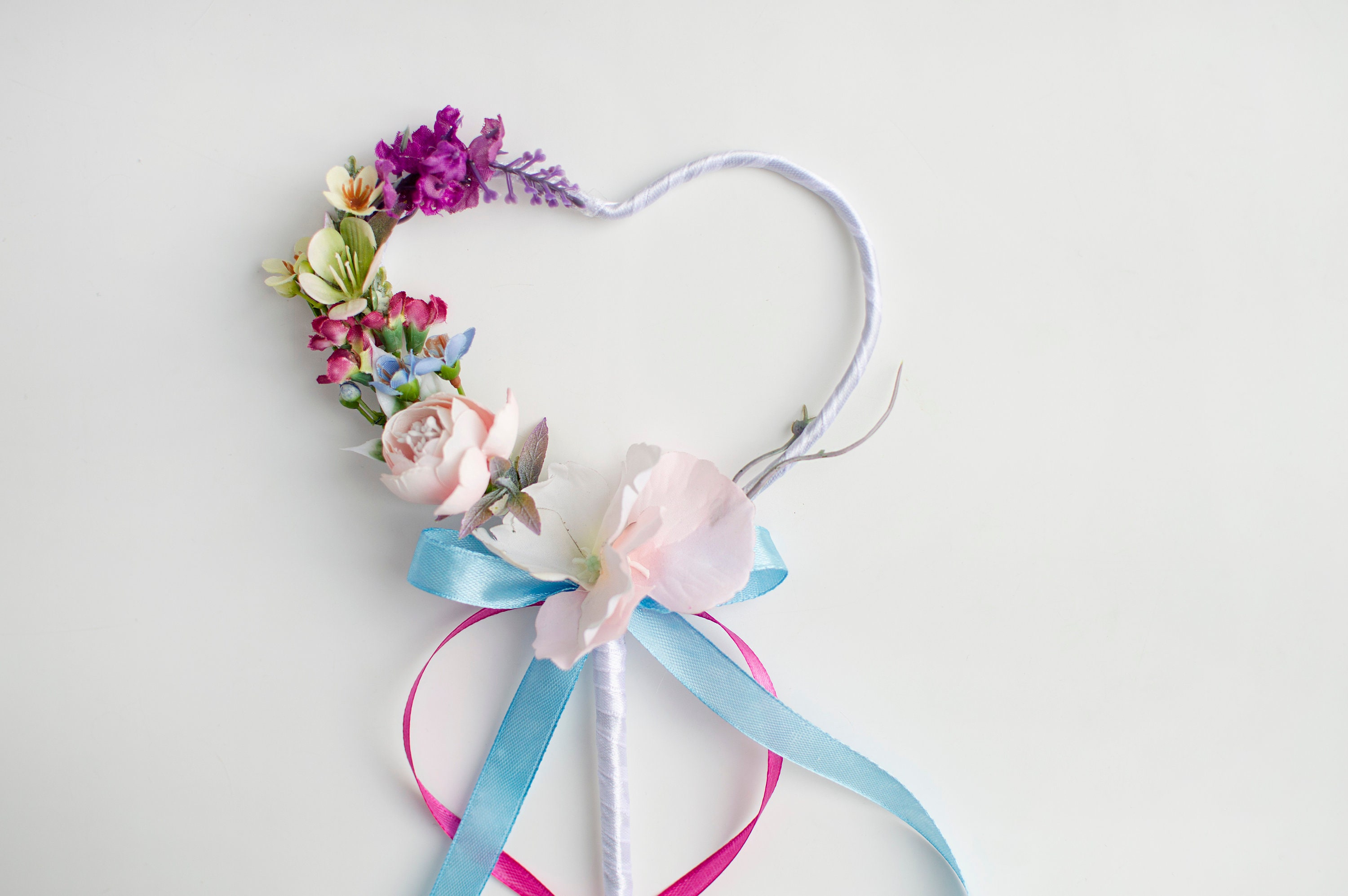 Flower Wand Floral Wand Flower Girl Wand Flower Girl Accessory - Etsy UK