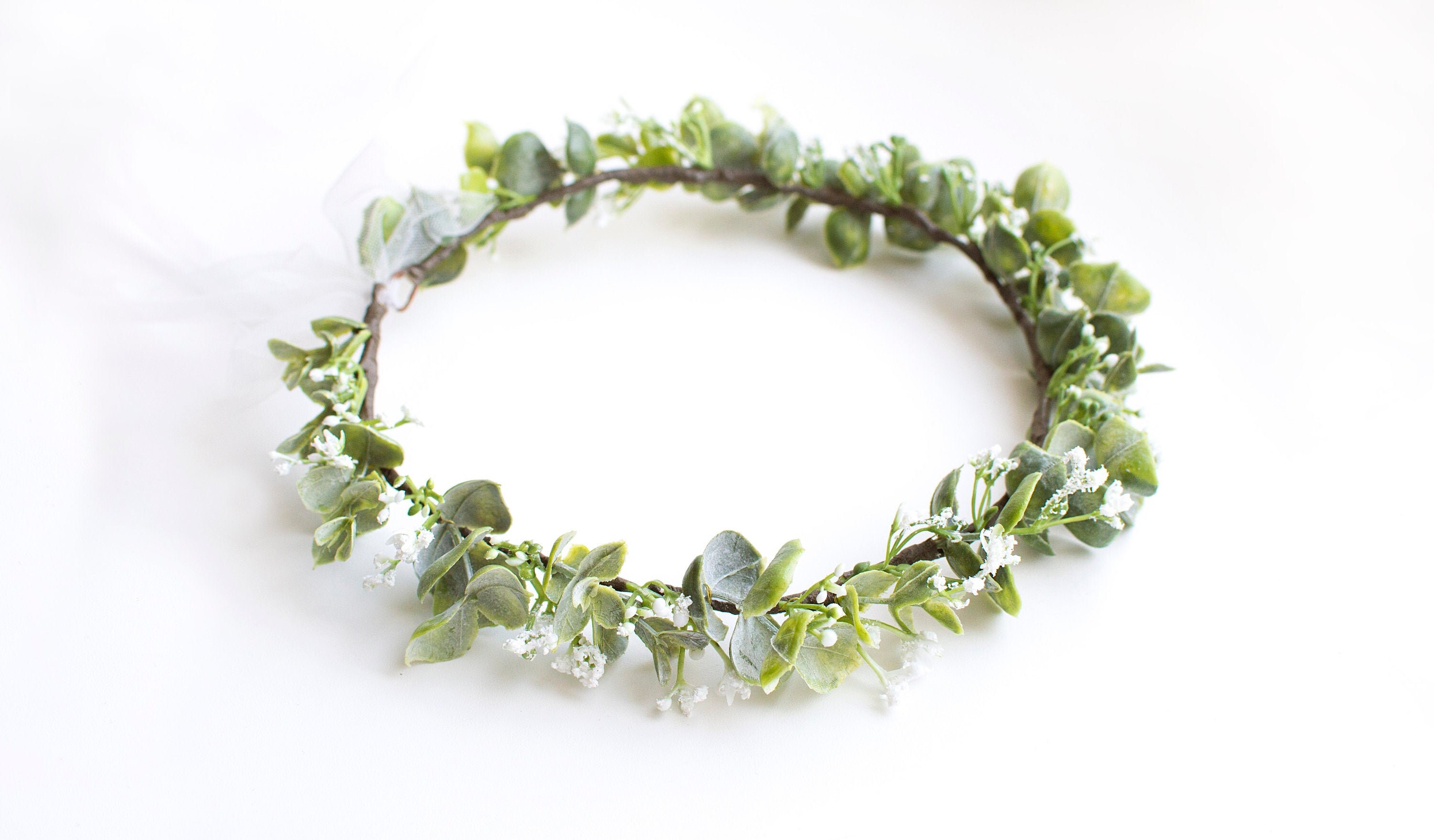 Greenery Floral Crown Greenery Wedding Crown Greenery Hair - Etsy