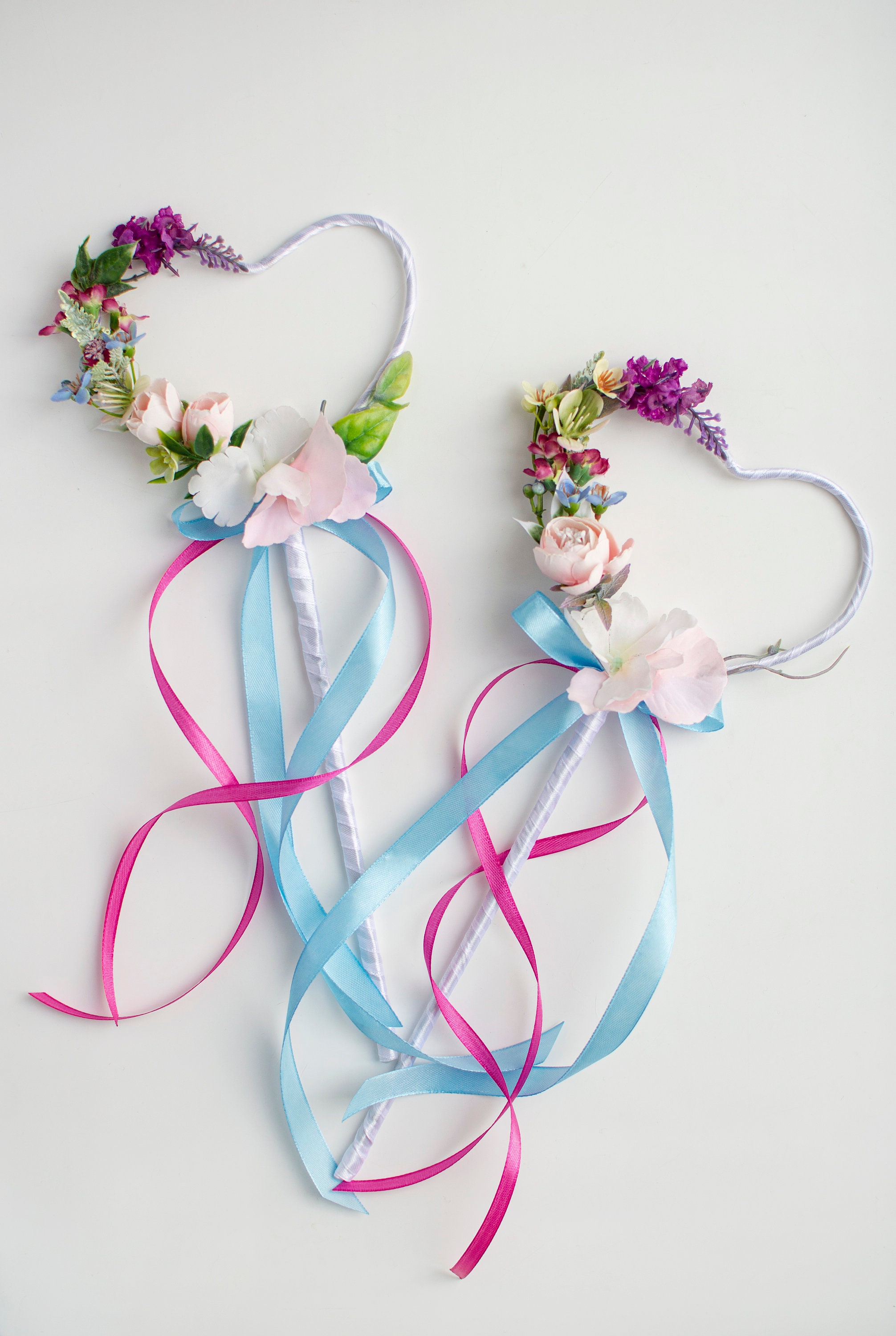 Flower Wand Floral Wand Flower Girl Wand Flower Girl Accessory - Etsy UK