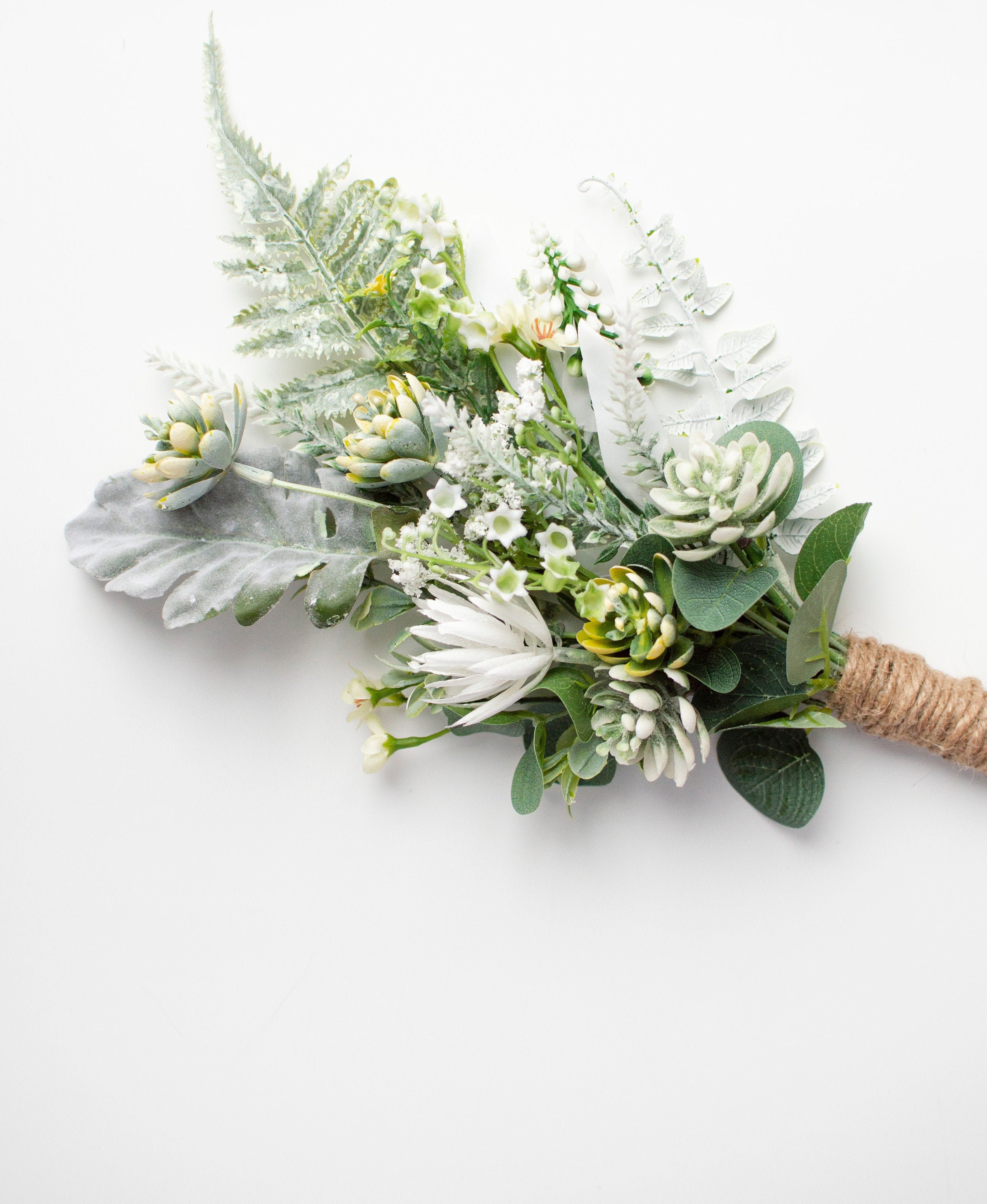 Small Succulent Bouquet Small Greenery Bouquet Rustic Bouquet - Etsy