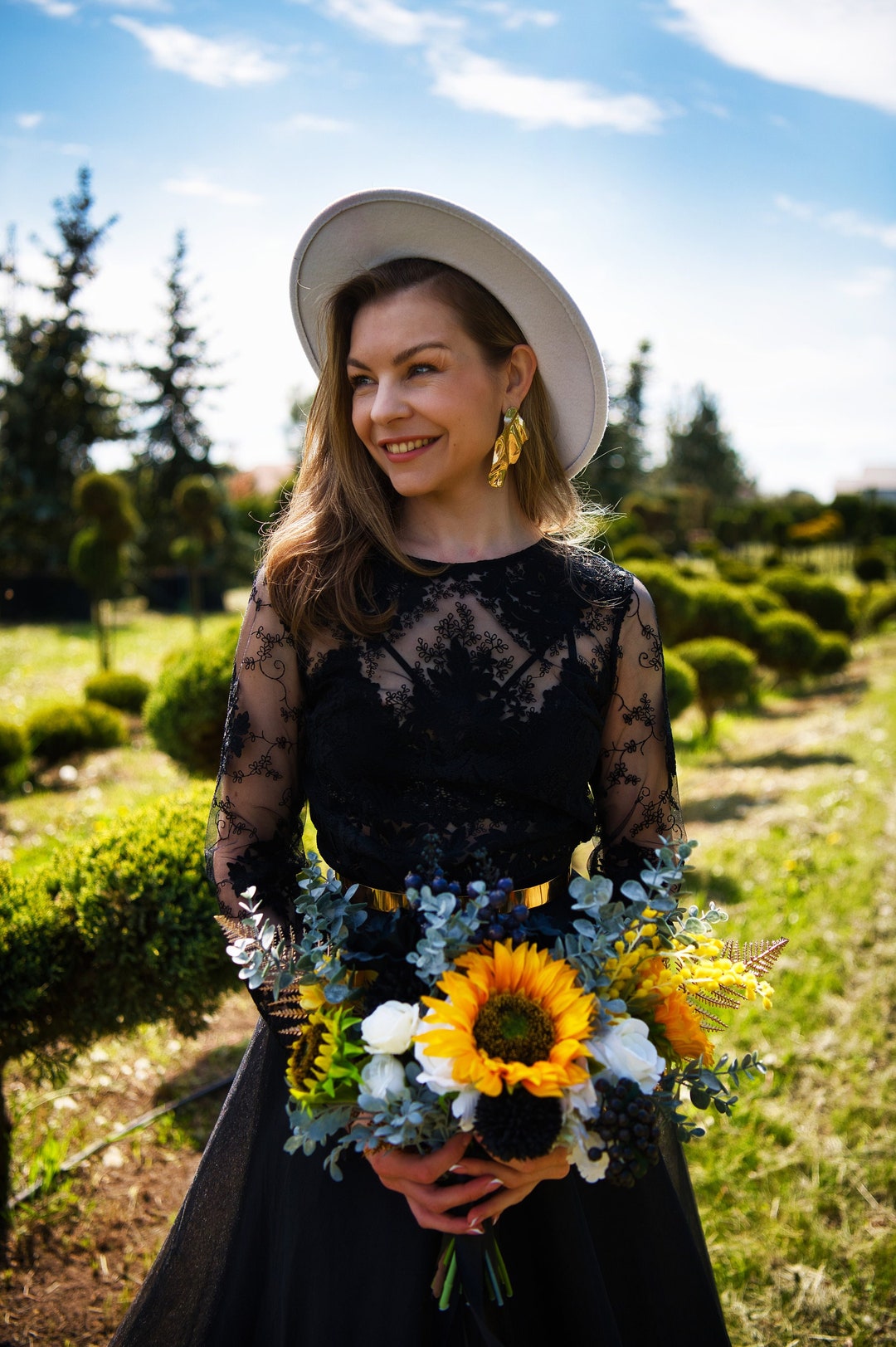 Bridal Sunflower Bouquet Sunflower Wedding Bouquet Sunflower Bridal ...