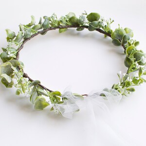 Greenery Floral Crown Greenery Wedding Crown Greenery Hair - Etsy