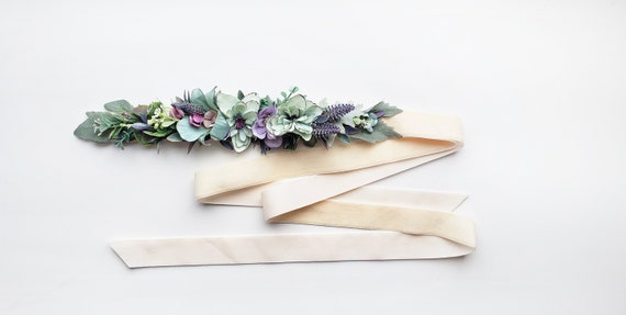 Flower Belt Bridal Flower Belt Floral Belt Velvet Belt - Etsy