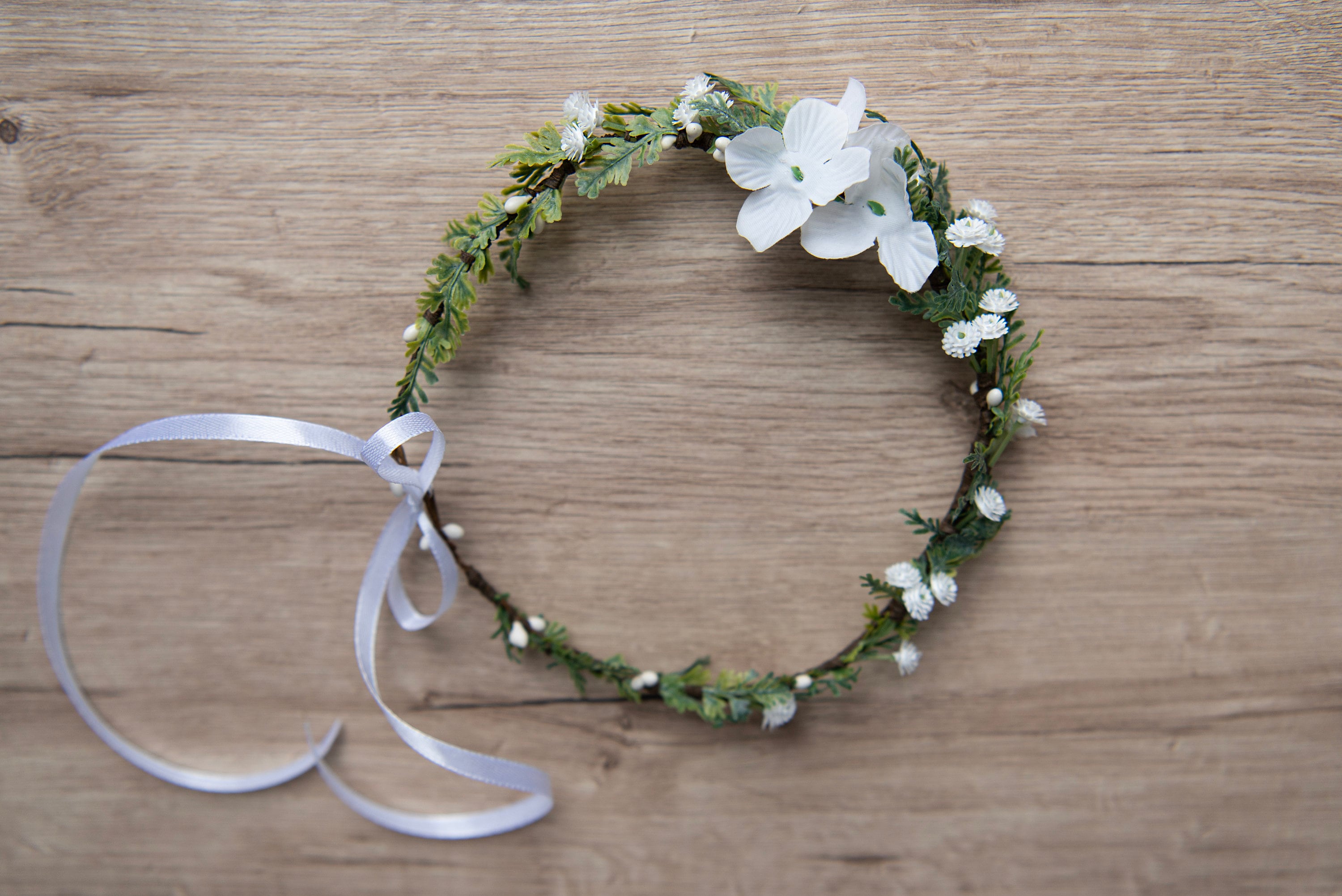 Baby's Breath Flower Girl Wand or Hair Crown: Gypsophila Floral Hoop - Etsy