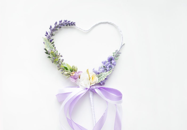 Flower Wand Floral Wand Lavender Wand Flower Girl Wand Bridal - Etsy