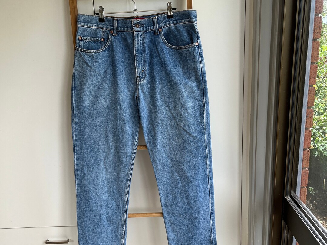 Levis Jeans 504 Mid Rise Red Tab Light Wash Ridged Denimsize Size 35W ...