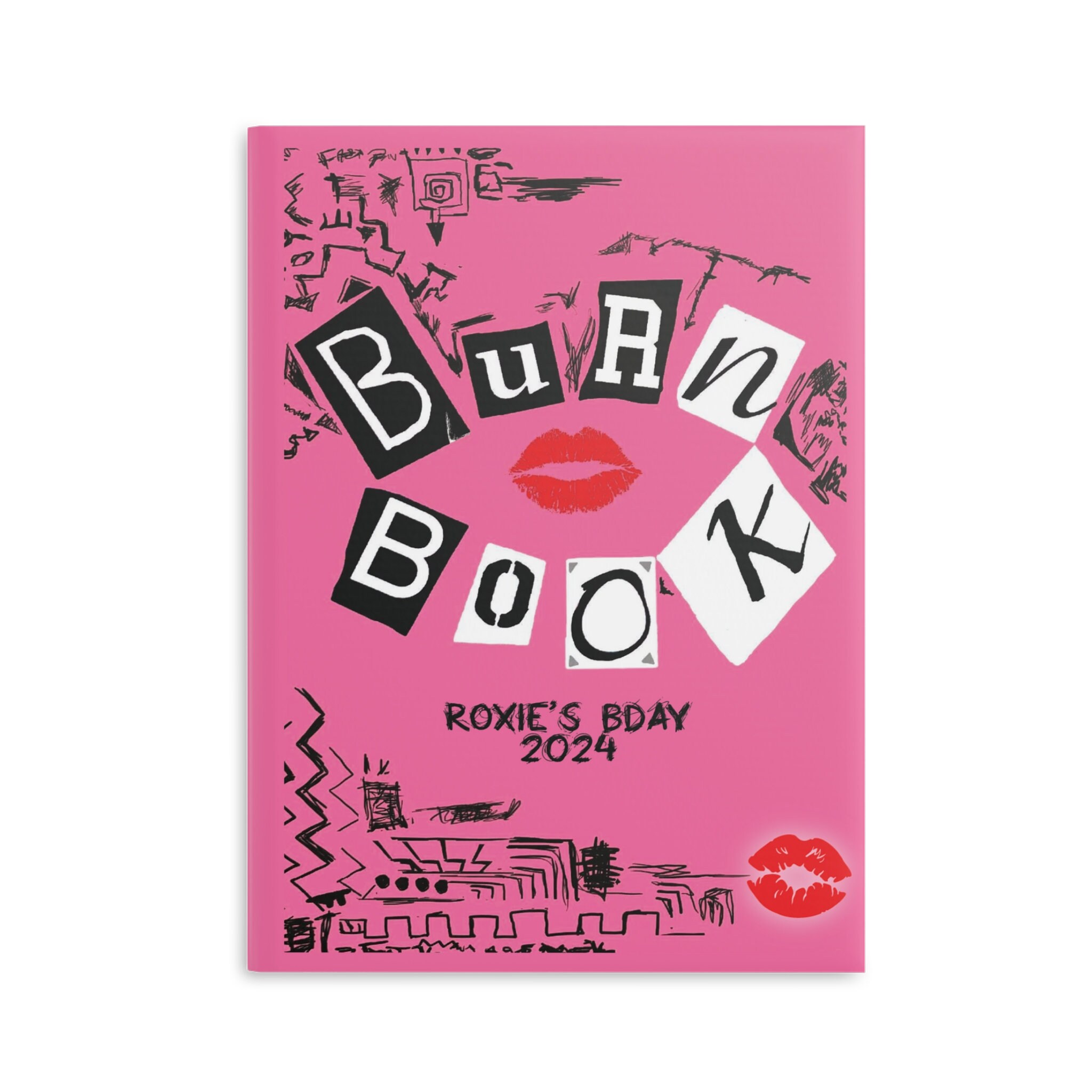 SEU Personalized BURN BOOK Hardcover Journal Notebook, Puffy Cover A4 ...