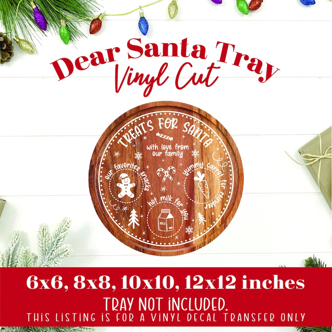 VINYL DECAL Dear Santa CHARCUTERIE Board Kids Christmas - Etsy