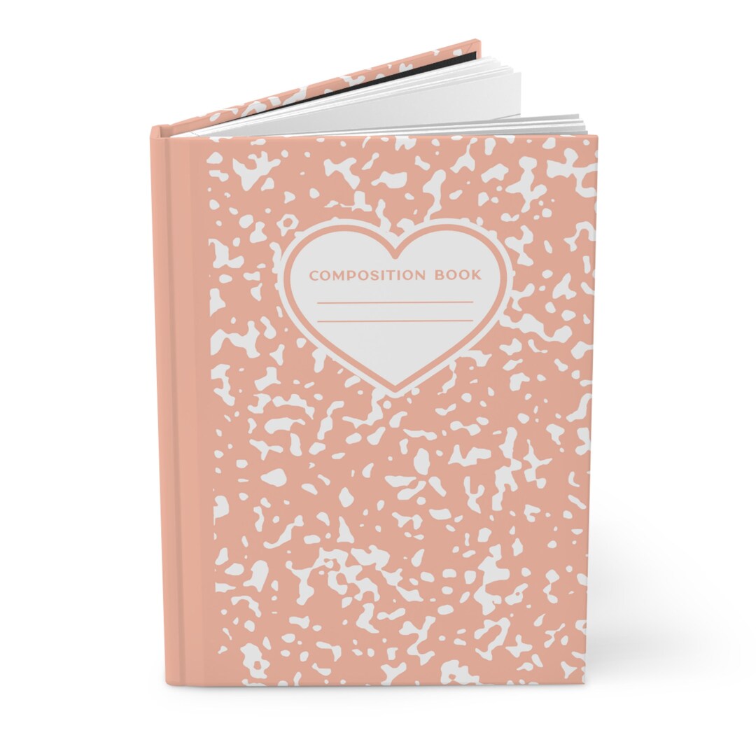 Cute Composition Book Hardcover Journal 5.75x8, 150 Pages, Pastel