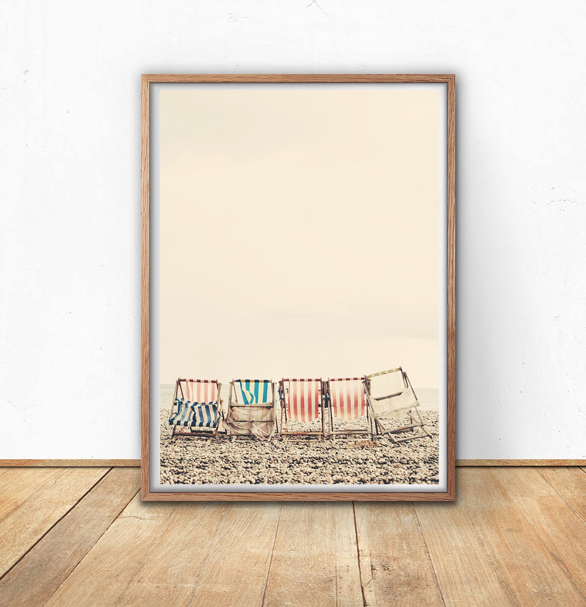 Retro Beach Chairs Printable Art, Retro Art Print, Retro Beach Chairs ...