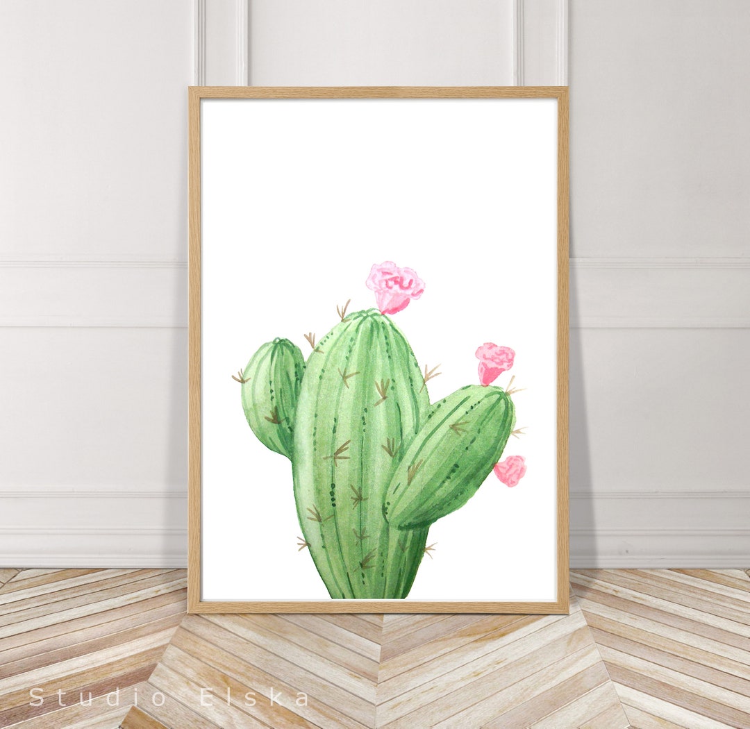 Watercolor Cactus Wall Art Watercolor Cactus Printable Art, Cactus Art ...