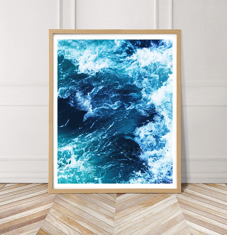 Ocean Waves Print, Digital Print, Ocean Water, Beach Waves, Ocean Waves ...