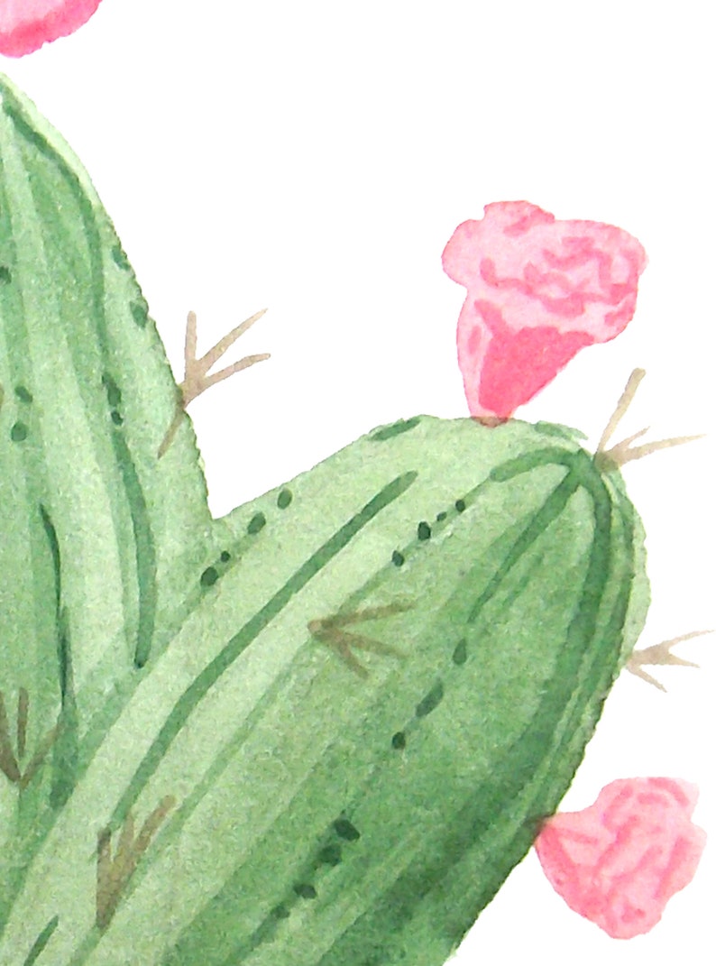 Watercolor Cactus Wall Art Watercolor Cactus Printable Art | Etsy