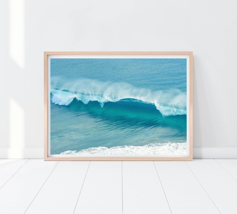 Ocean Print, Wave Art Print, Digital Download, Sea Wave Printable Art ...