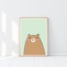 Bear Nursery Print, Digital Download, Bear Printable Wall Art, Mint ...