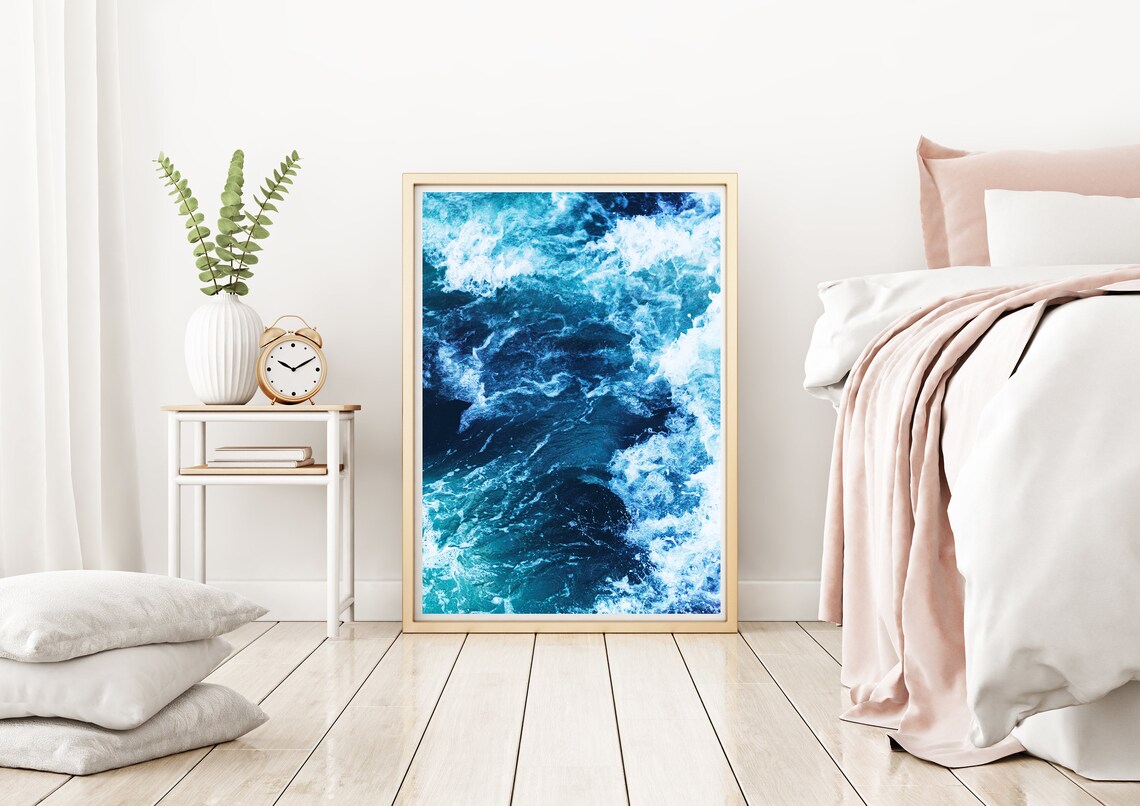 Ocean Waves Print, Digital Print, Ocean Water, Beach Waves, Ocean Waves ...