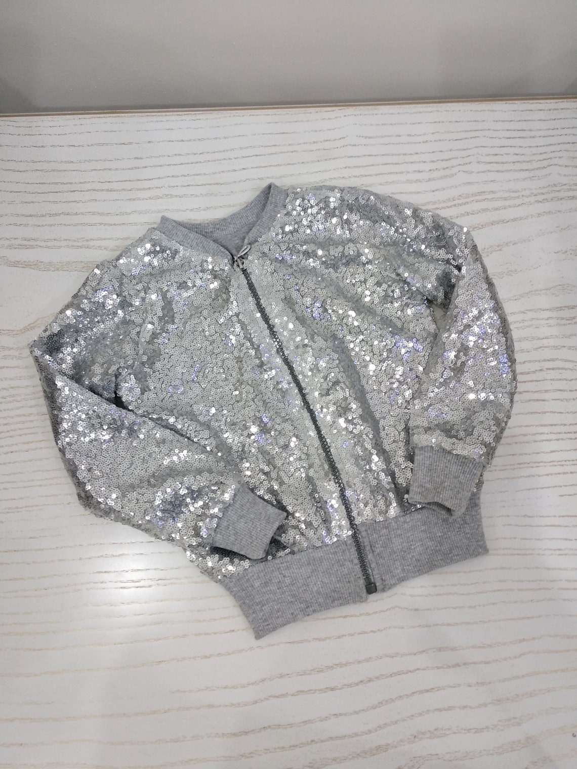 Girls Rose Gold Sequin Jacket Girls Sparkle Bomber Gold - Etsy