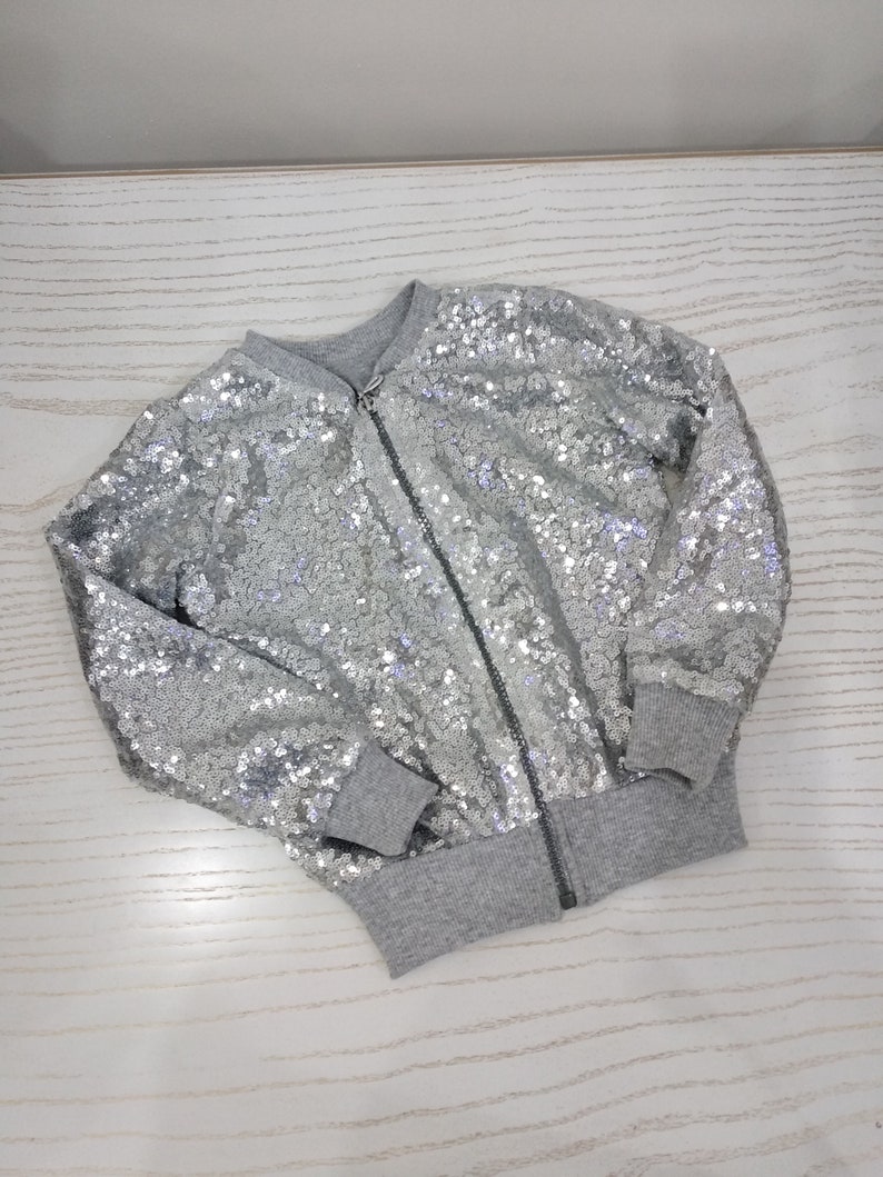 Girls Rose Gold Sequin Jacket Girls Sparkle Bomber Gold - Etsy