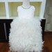 Girls Feather Dress Girls off White Party Dress Flower Girl - Etsy