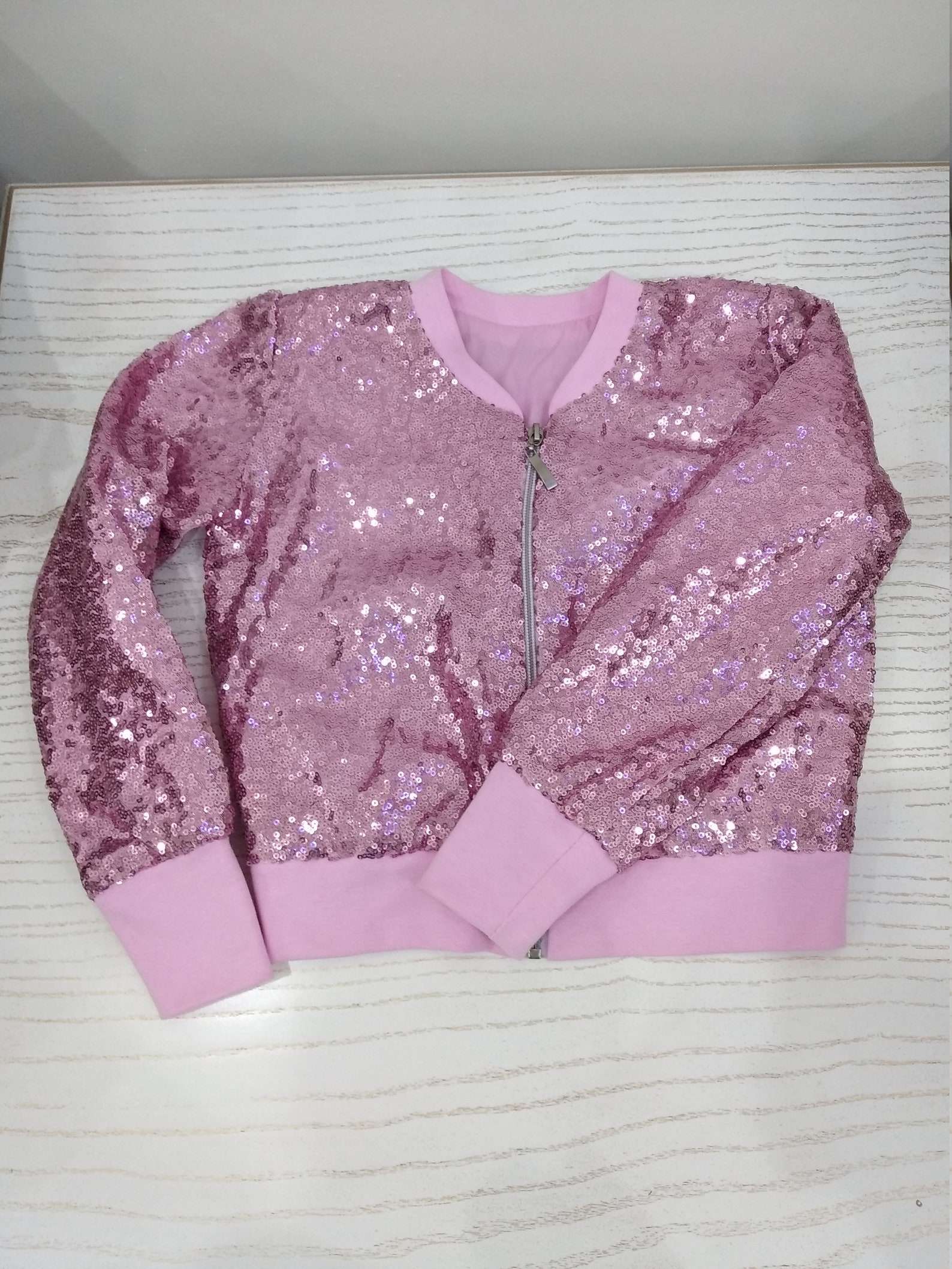 Girls Rose Gold Sequin Jacket Girls Sparkle Bomber Gold - Etsy