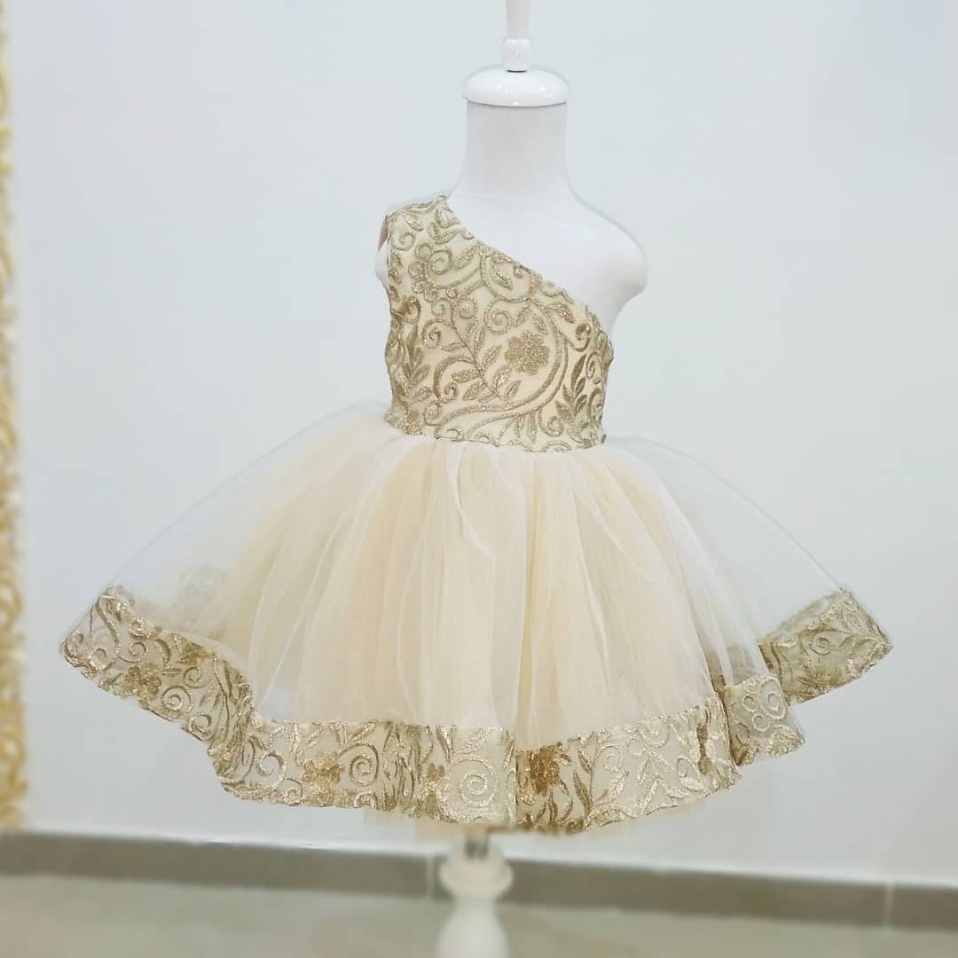 Flower Girl Lace Dress Girls Gold Lace Dress Flower Girl - Etsy