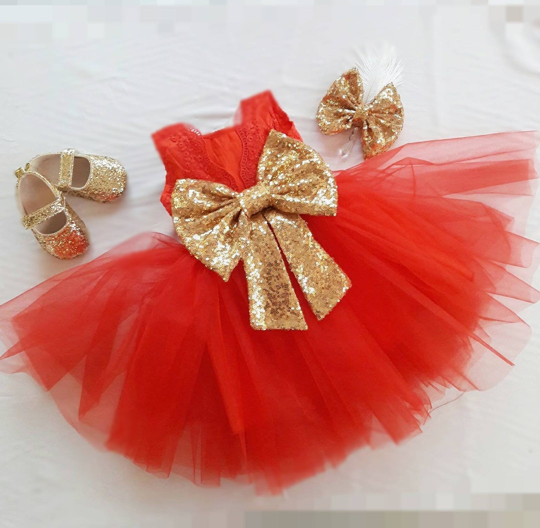 Girls Red Lace Party Dress, Girls Red Party Dress, Girls Sequin Dress ...