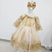Girls Gold Cardigan, Girls Champagne Organza Coat, Girls Pageant Coat ...