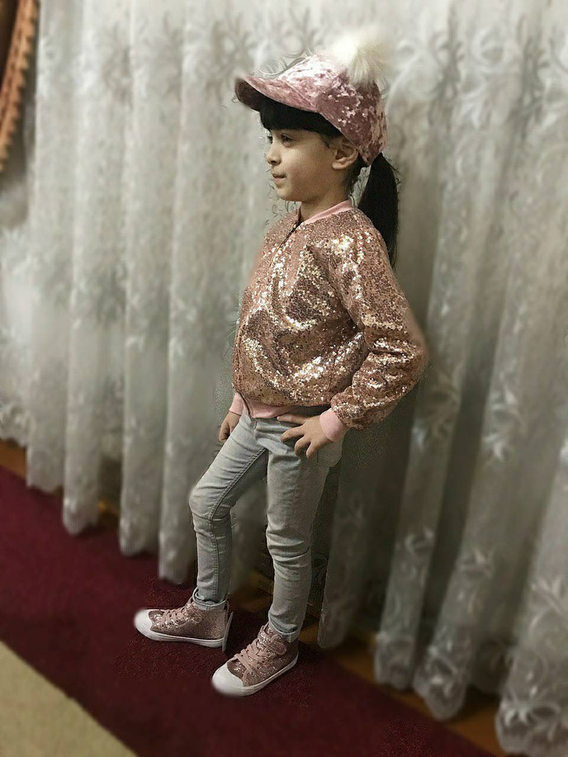 Girls Rose Gold Sequin Jacket Girls Sparkle Bomber Gold - Etsy