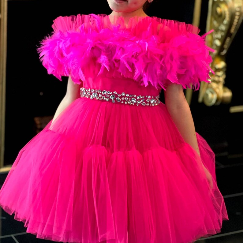 Flower Girl Red Tulle Dress Pageant Dress Girls Red Party - Etsy