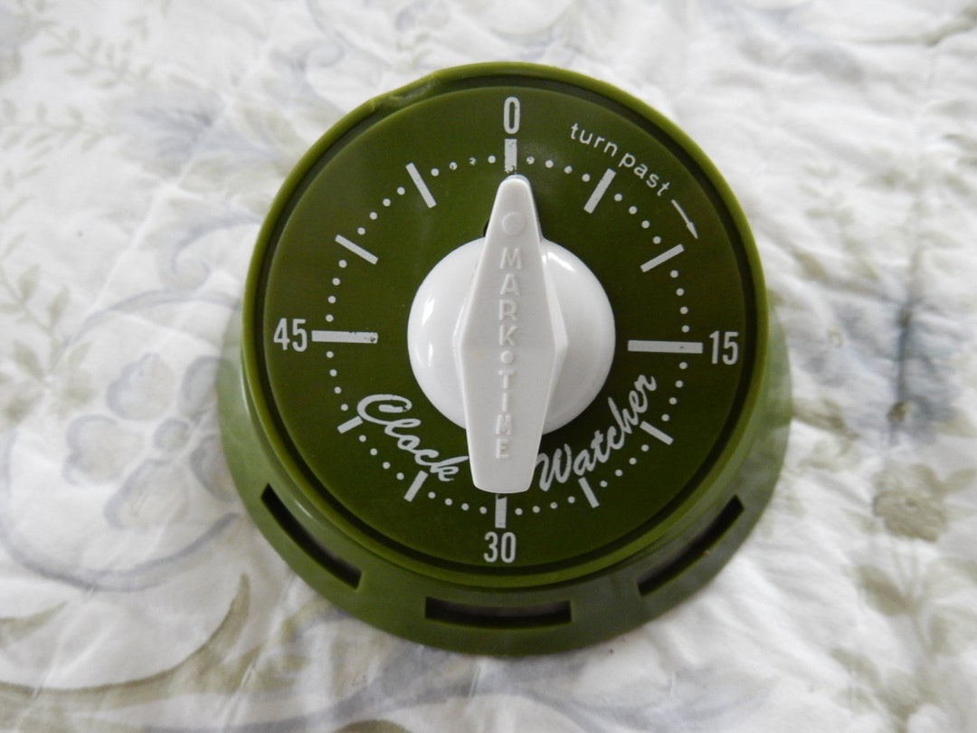 Nice Vintage Working Avocado Green Clock Watcher Mark Timer for Kitchen ...