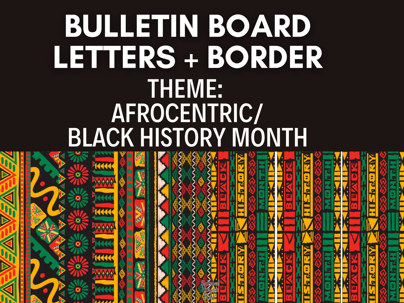 Black History Bulletin Board Border | Afrocentric Border | Black ...