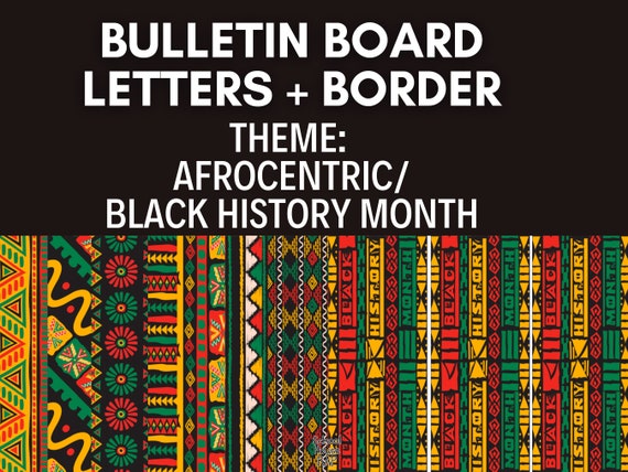 African Print Bulletin Board Border