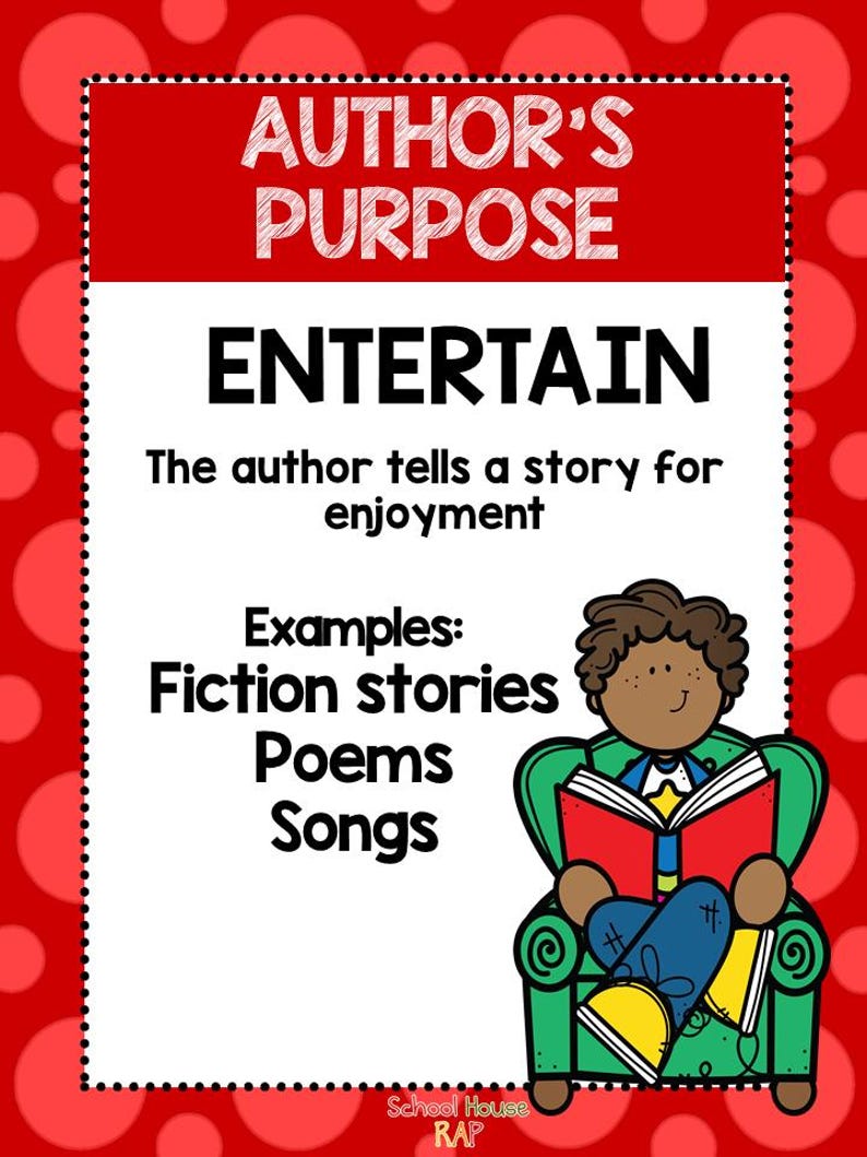 Buy Author’s Purpose Posters & Graphic Organizer | PIEED | Reading ...
