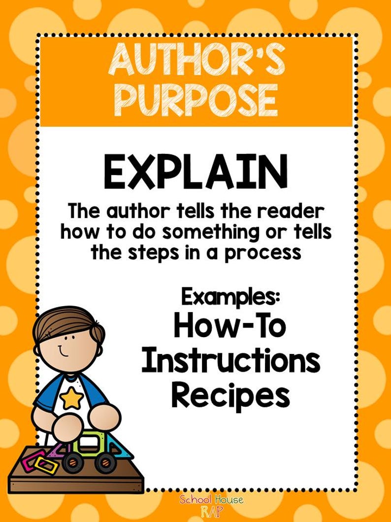 Buy Author’s Purpose Posters & Graphic Organizer | PIEED | Reading ...