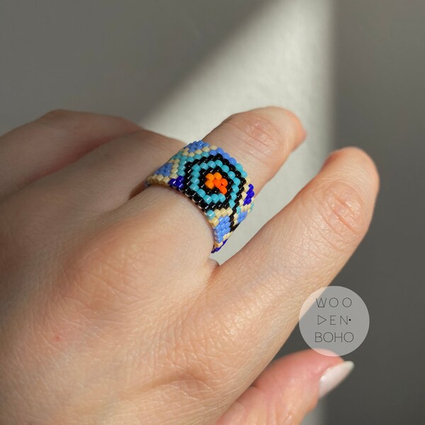 Beadwork Ring - Etsy