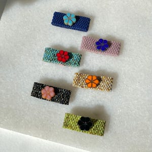 CLEMENTINE Mix & Match Floral Beaded Ring, Flower Pendant Beaded ...