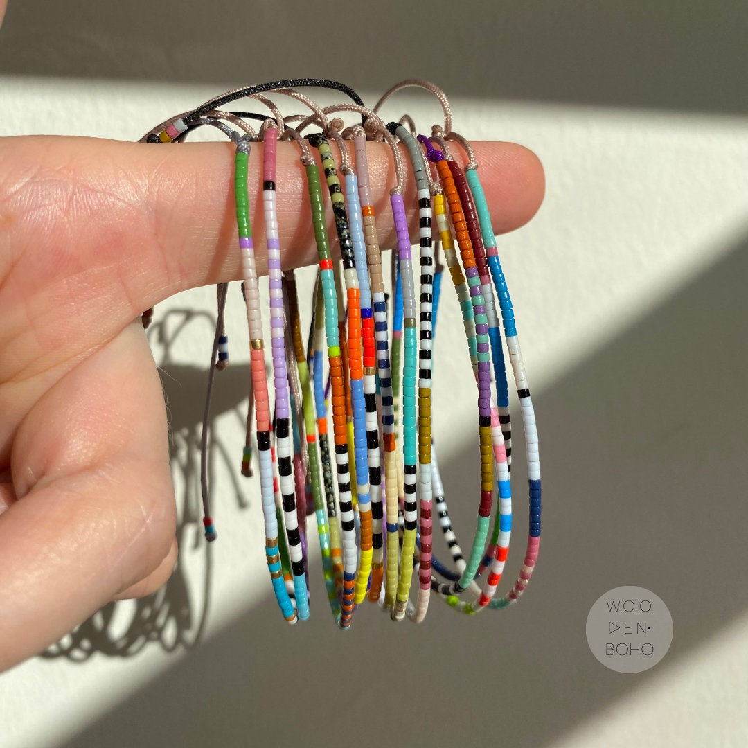 Each Zodiac Sign Color Palette Trendy Bracelet, Tiny Beaded Zodiac ...