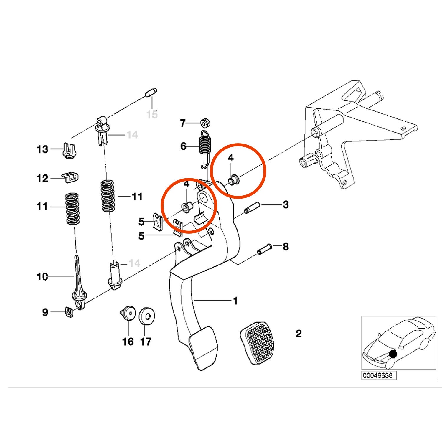 Brass Brake & Clutch Pedal Bushings for Bmws High Quality CNC - Etsy