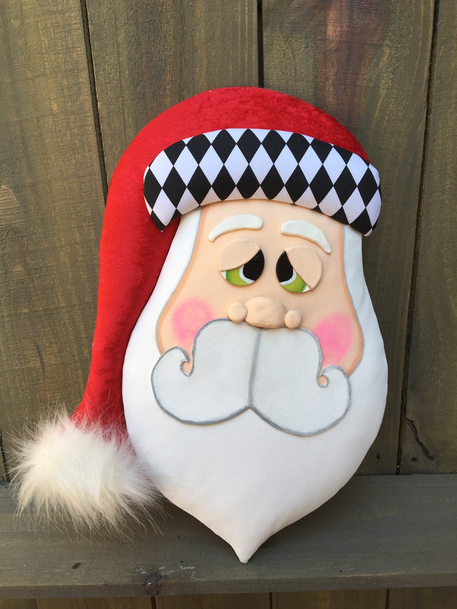 Santa Wreath Attachment Santa Head Christmas Decor Santa - Etsy