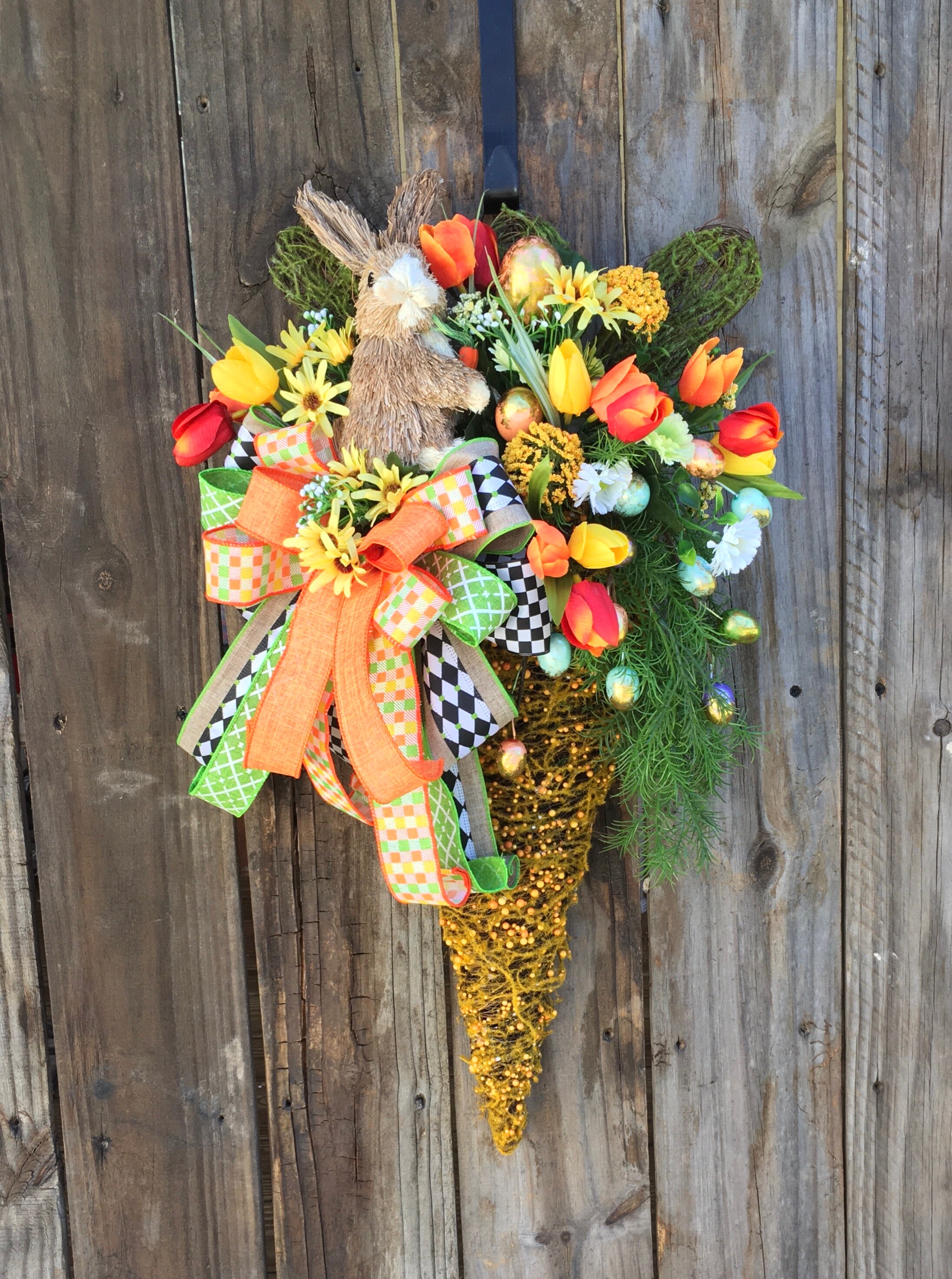 Carrot Wreath, Tulip Wreath ,Bunny Wreath, Spring Wreath , Easter ...