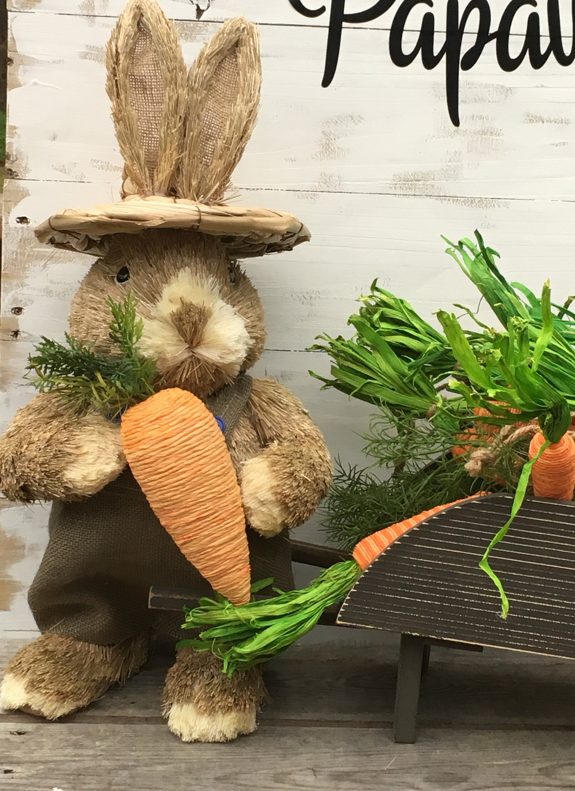 Sisal Easter Bunny ,Spring Bunny,Easter Decor,Spring Decor, Bunny and ...