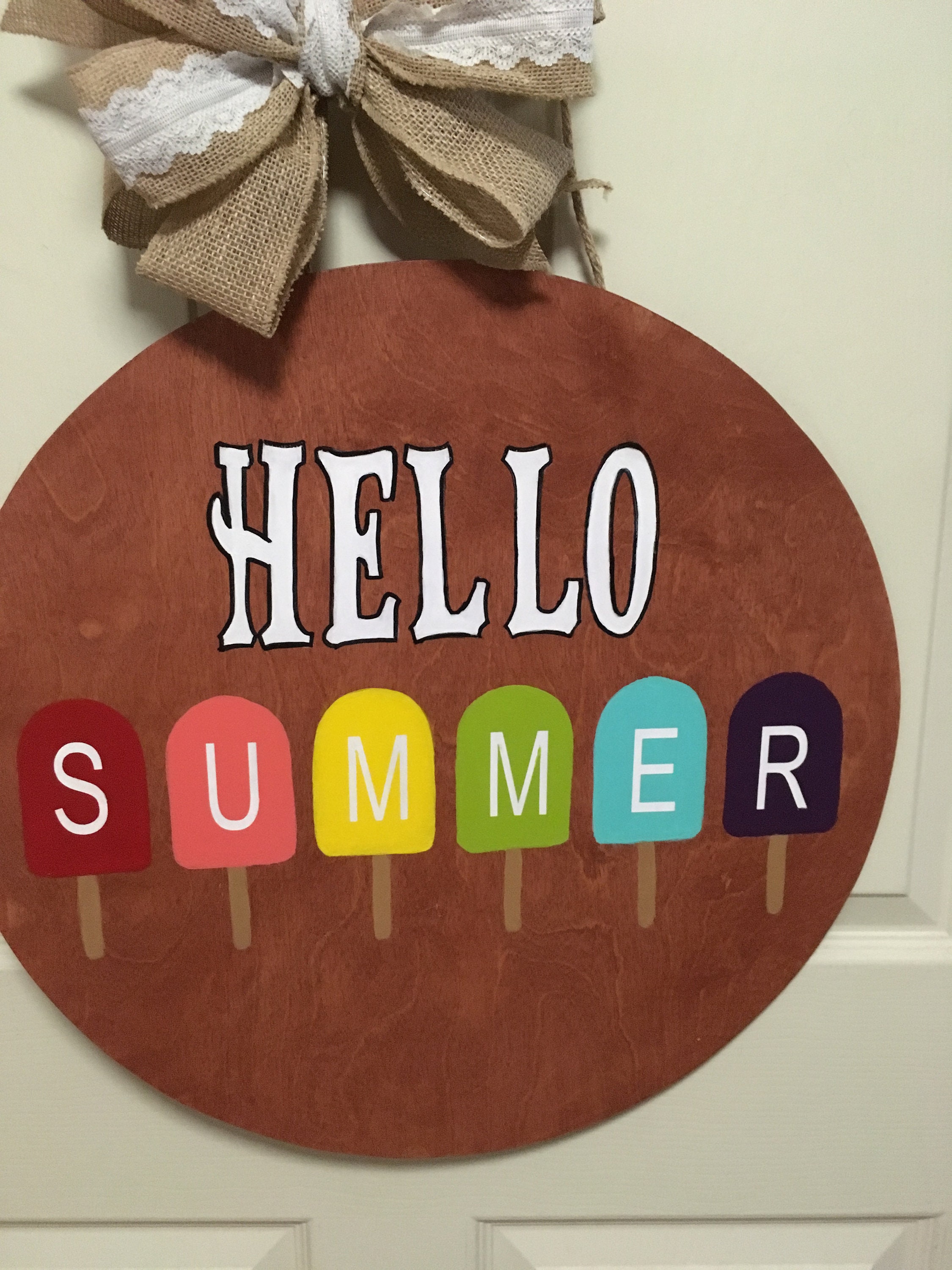 Summer Door Hanger, Door Hanger, Spring Door Hanger, Front Door Decor ...