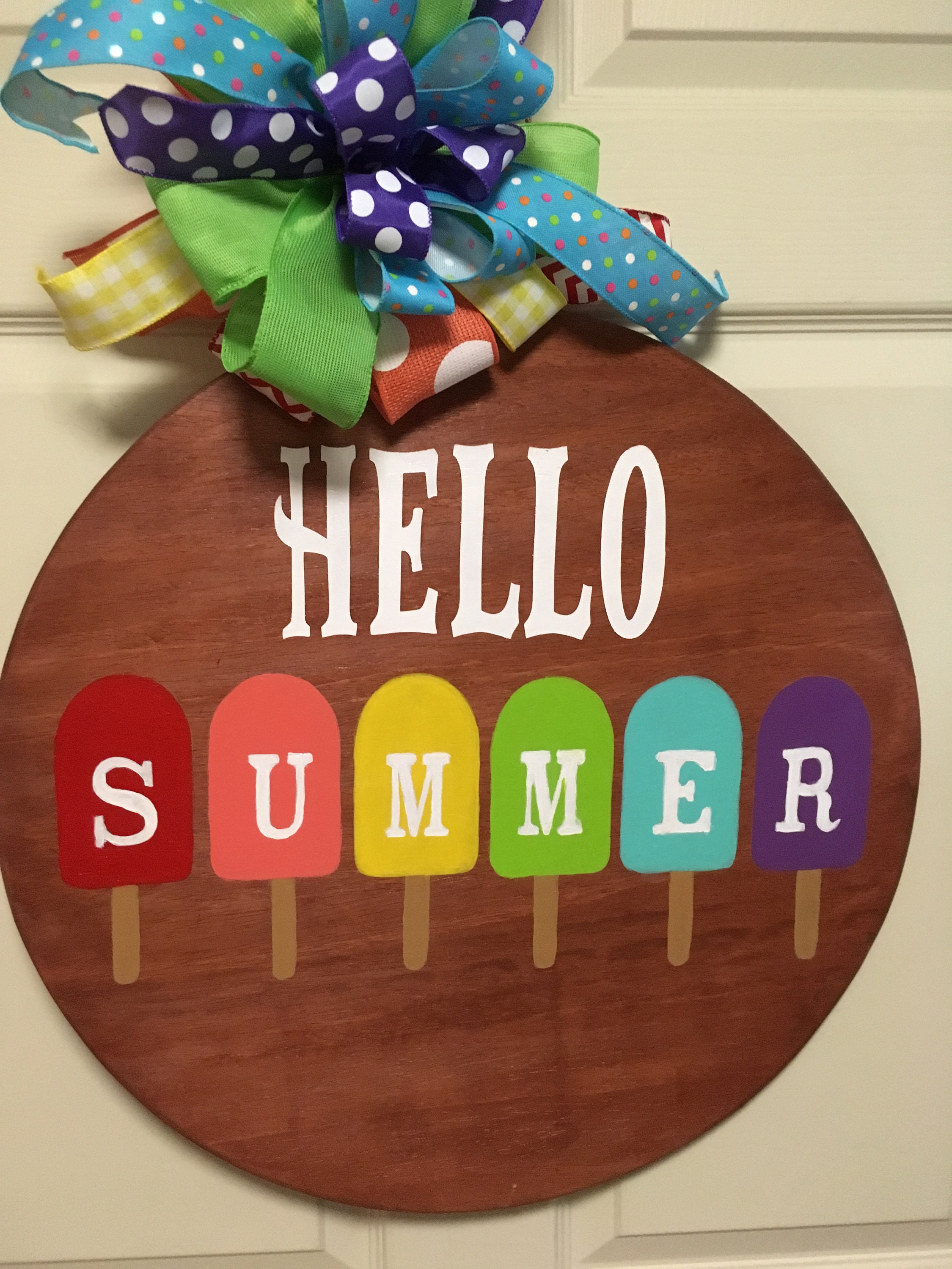 Summer Door Hanger, Door Hanger, Spring Door Hanger, Front Door Decor ...