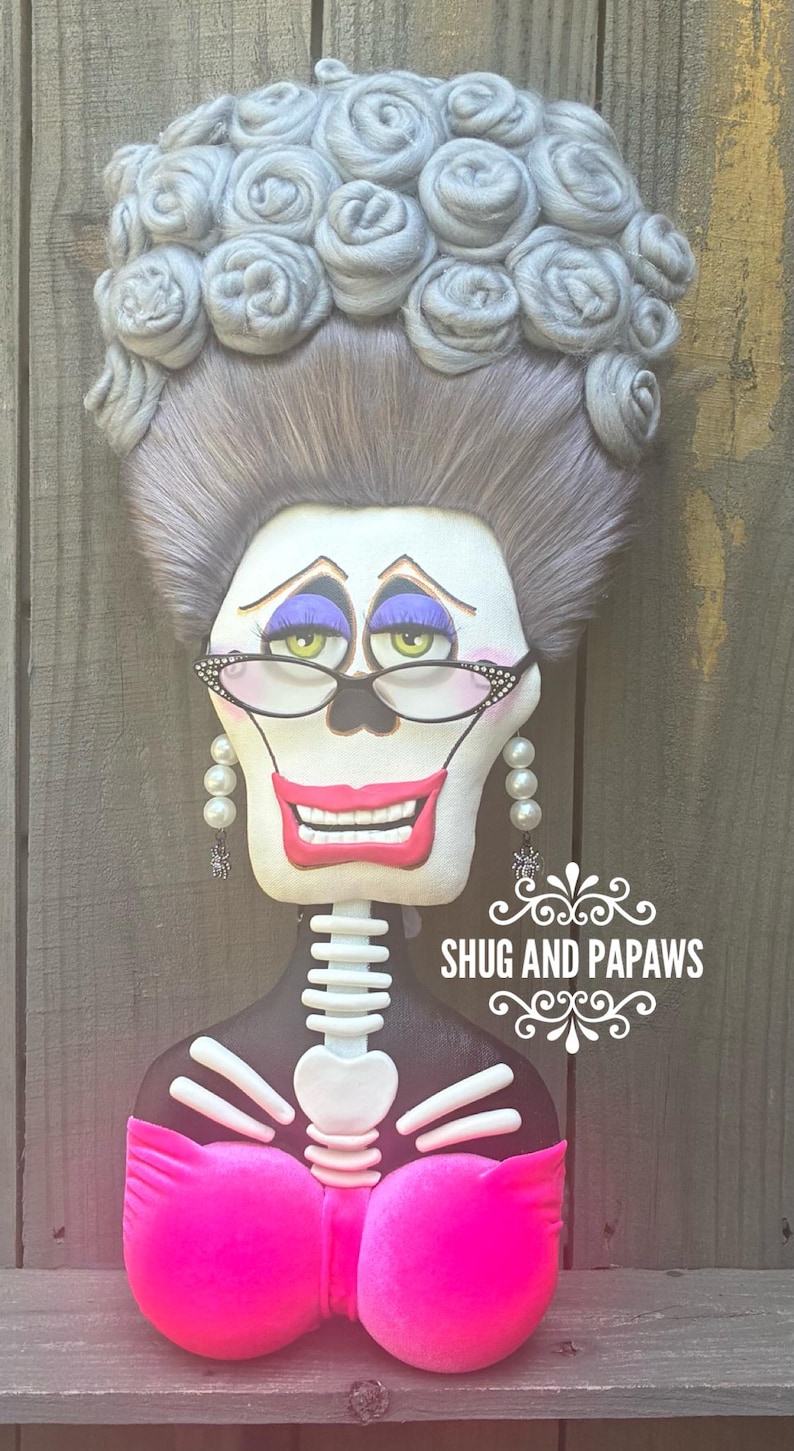 Barbara Bones , Skelly, Skeleton Wreath Attachment,halloween Wreath ...